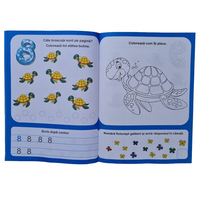 Carte de colorat Invata Numerele